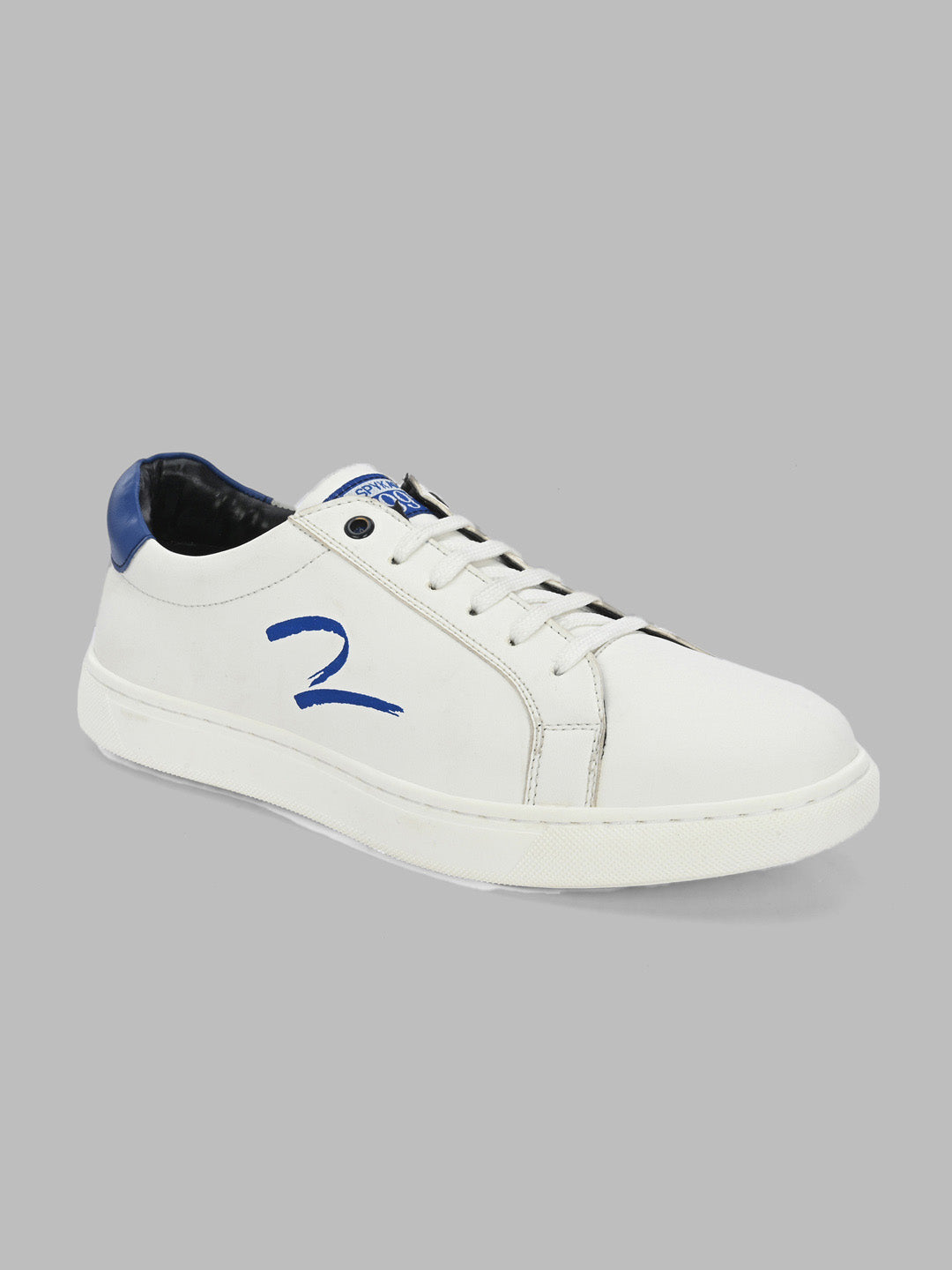 Pedro Men White-Navy Classic Lace Up Sneaker
